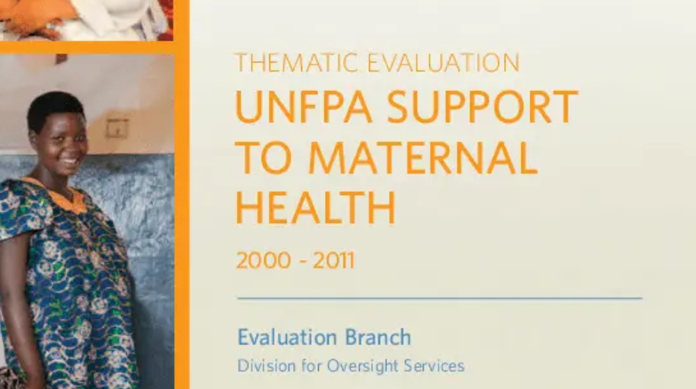 UNFPA support to maternal health (2000-2011) | UNFPA Administrative Agent