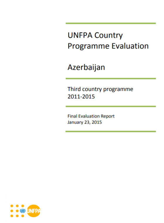 UNFPA country programme evaluation: Azerbaijan | UNFPA Administrative Agent
