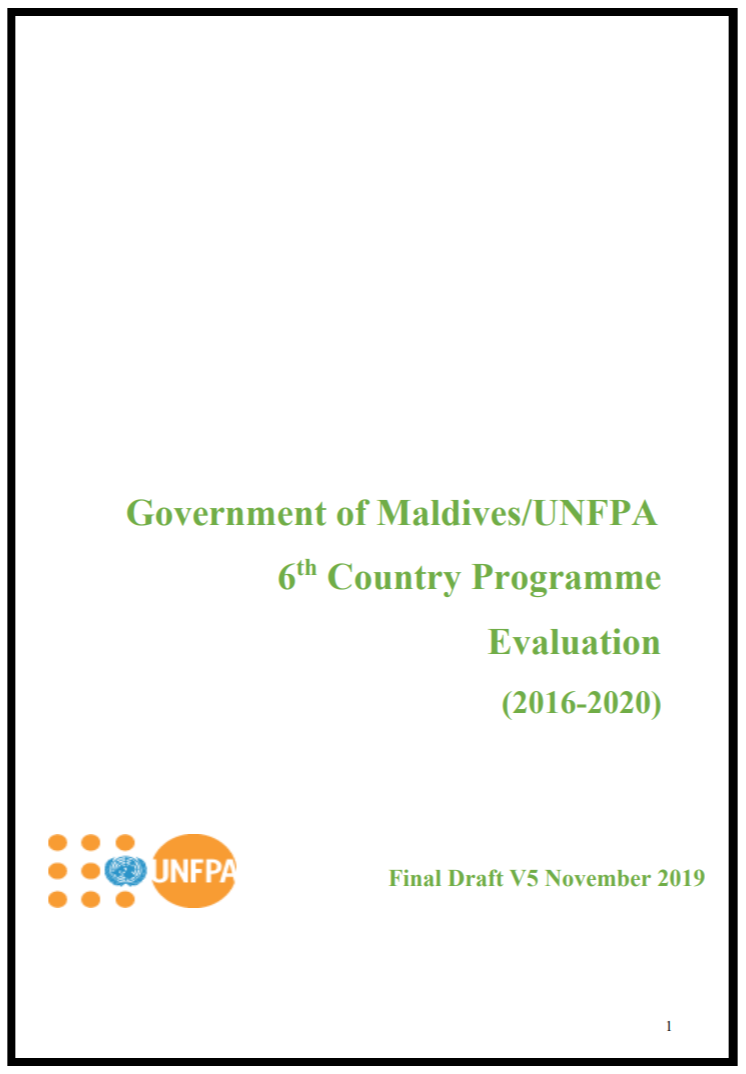 Government of Maldives-UNFPA 6th Country Programme Evaluation (2016 ...