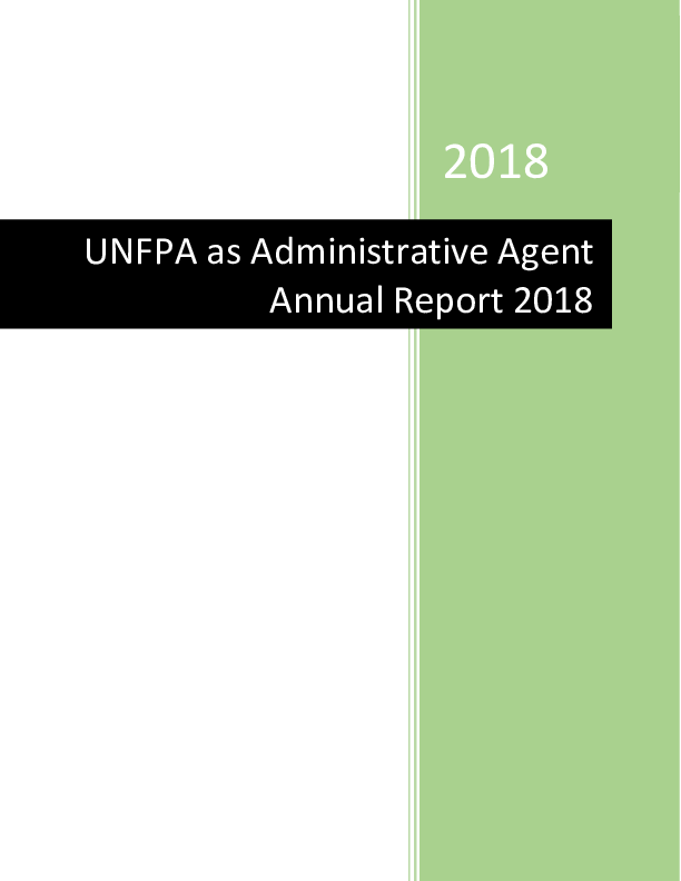 UNFPA Administrative Agent Annual Report 2018