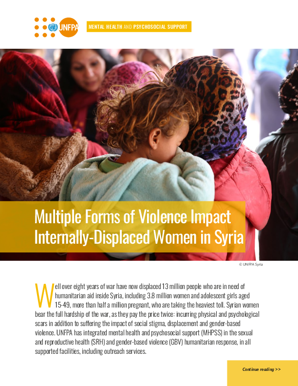 Multiple Forms of Violence Impact Internally-Displaced Women in Syria