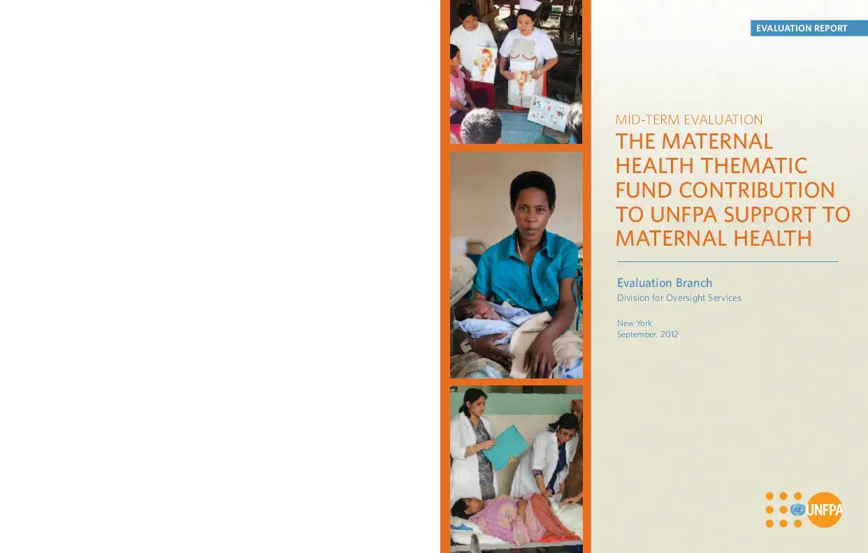 The Maternal Health Thematic Fund contribution to UNFPA Support to ...