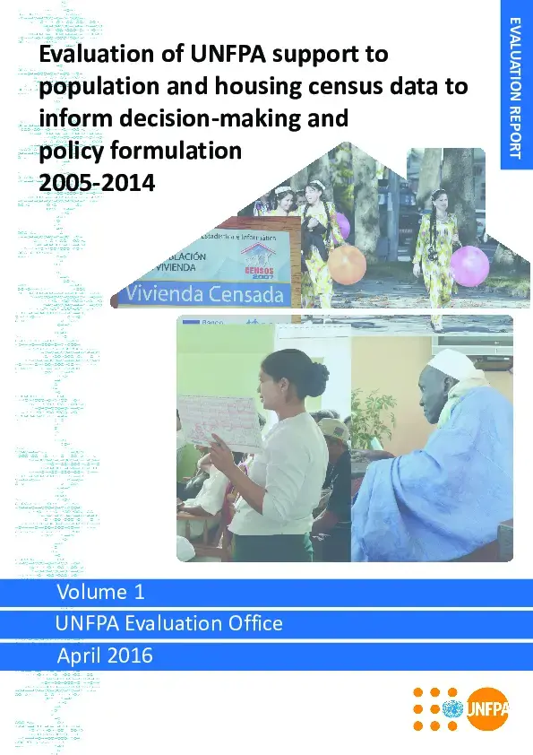Evaluation of UNFPA support to population and housing census data to ...