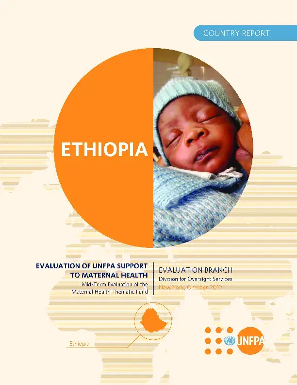 UNFPA Support to Maternal Health. Ethiopia Country Case Study | UNFPA ...