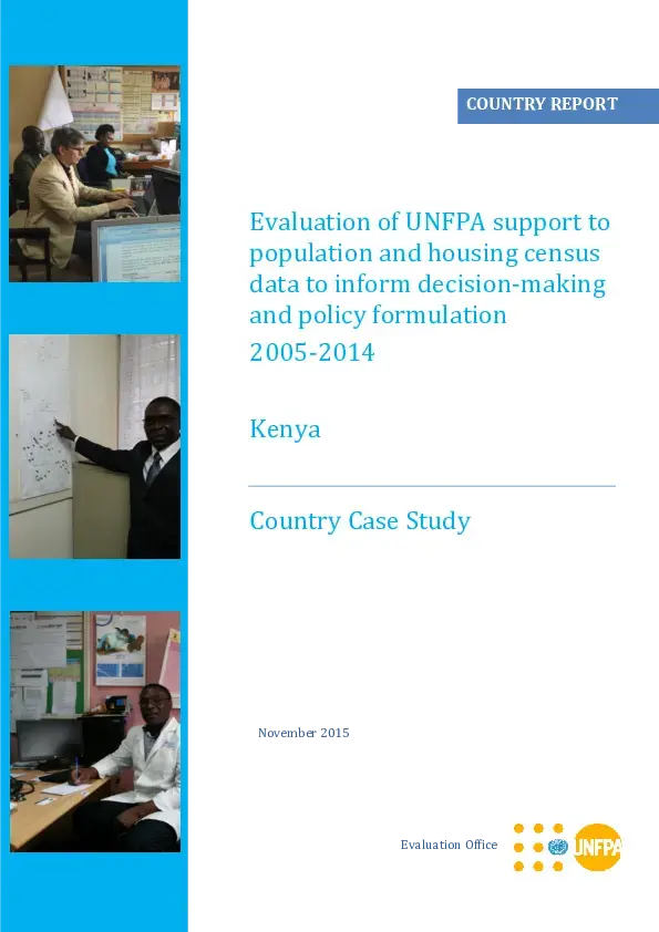 Evaluation of UNFPA support to population and housing census data to ...