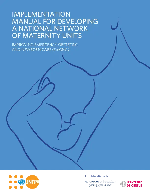 Implementation Manual for Developing a National Network of Maternity ...