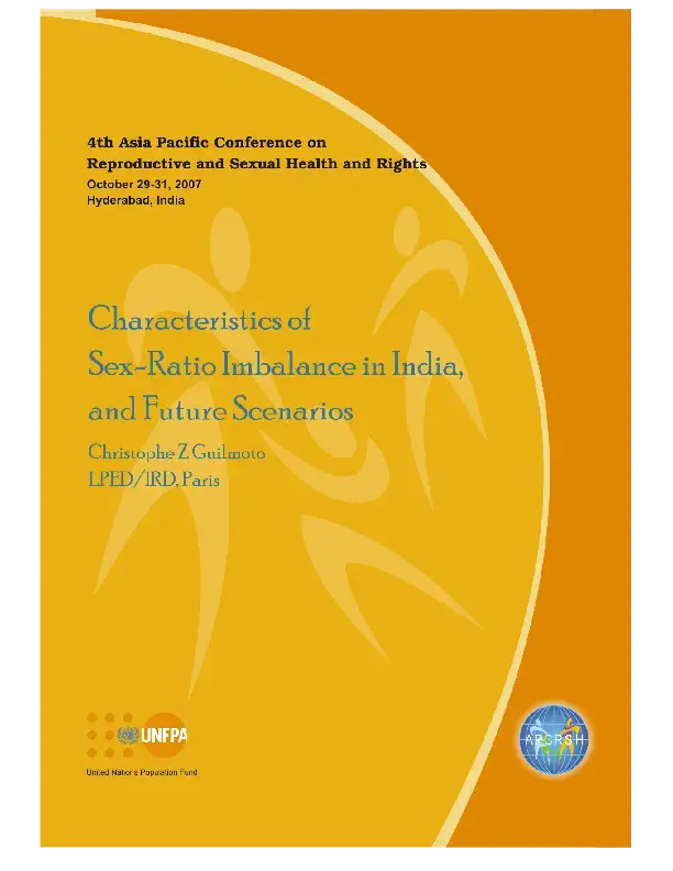 Characteristics of Sex-Ratio Imbalance in India, and Future Scenarios ...