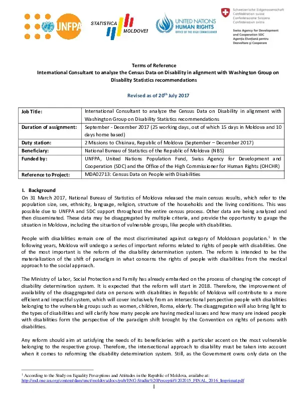 International Consultant on Census Data on Disability | UNFPA ...
