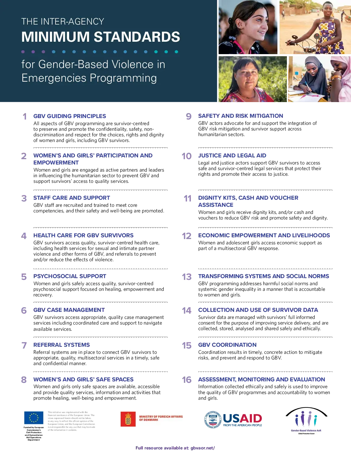 Poster: The Inter-Agency Minimum Standards for Gender-based Violence in ...